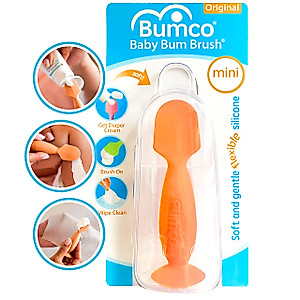 Bumco Mini Diaper Cream Spatula with Case - BPA-Free Butt Spatula Baby, Soft & Flexible Diaper Spatula, Diaper Cream Applicator, Mom-Invented Baby Must Haves, Diaper Bag Essentials, Butt Paste Spatula