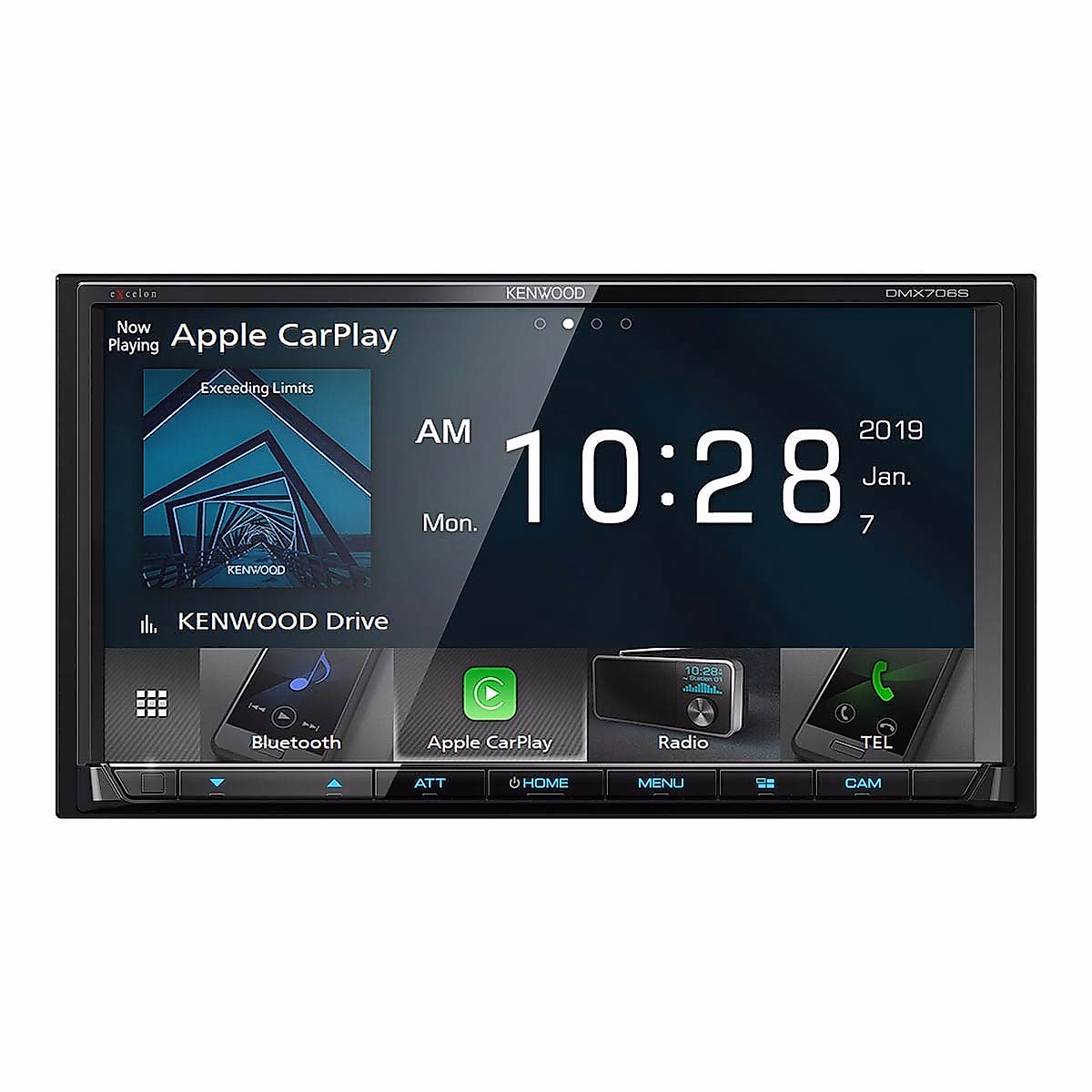 Kenwood DMX706S Digital Media Receiver with Wired CarPlay (Renewed)