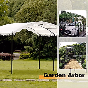 Carport Shelter with Removable Cover, Car Canopy Portable Garage with Anchor Kit, Outdoor Party Gazebo, 154.3" L x 115.4" W x 100.8" H (White)