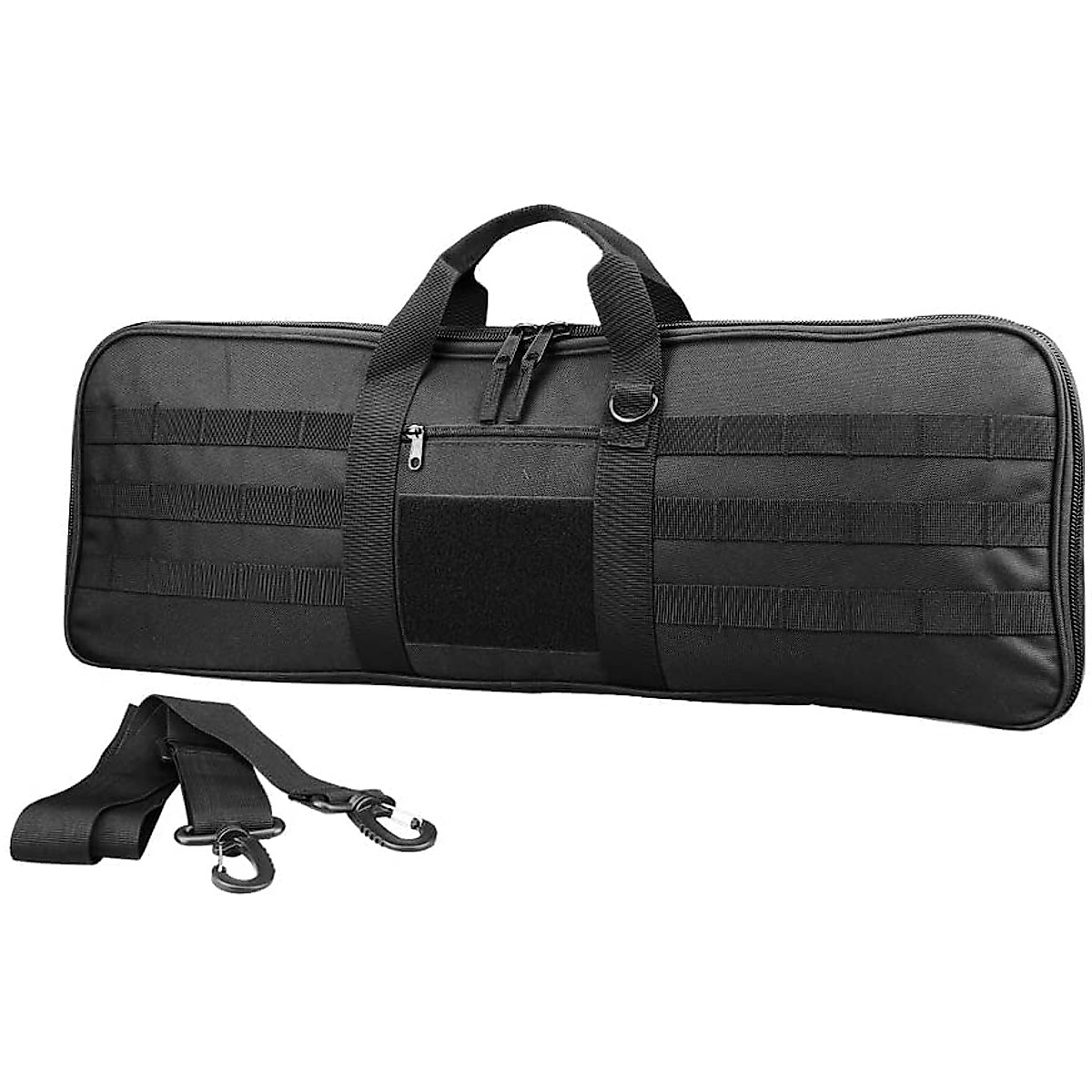 XTACER Tactical Bow Case MOLLE Recurve Takedown Bow Case Fully Padded Case (BLACK)