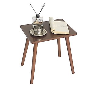 AWASEN Side Table, Small End Accent Table for Living Room Bedroom Office Small Spaces, Modern Small Side Table Nightstand with Solid Wood, Easy Assembly, (Brown)