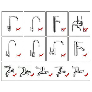 360 Degree Flexible Faucet Sprayer,3 Modes Universal Faucet Extender Sink Sprayer Attachment with Hose Set of 1 Splash Filter Faucet Water-saving Faucet Sprayer Head for Kitchen and Bathroom