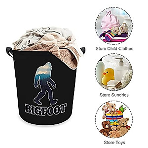 Bigfoot Foldable Laundry Basket Waterproof Hamper Storage Bin Bag with Handle 16.5"x 16.5"x 17"