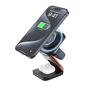 BUBEYYIE Fast Wireless Charger 10W Charging Stand Compatible with iPhone 14 13 12 11 Pro XR XS X 8 Plus Samsung Galaxy S22 S21 20 S10 Note 20 10 Google LG and Other Cell Phones (Black)