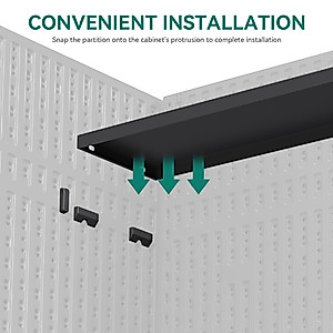 YITAHOME 2-Piece Metal Storage Shed Shelves for 59 cuft Vertical Outdoor Storage Shed，2-Piece Outdoor Storage Rack 51 inx13.8 in Outdoor Storage Rack with 8 Screws, Easy Assembly, 22 lbs, Black