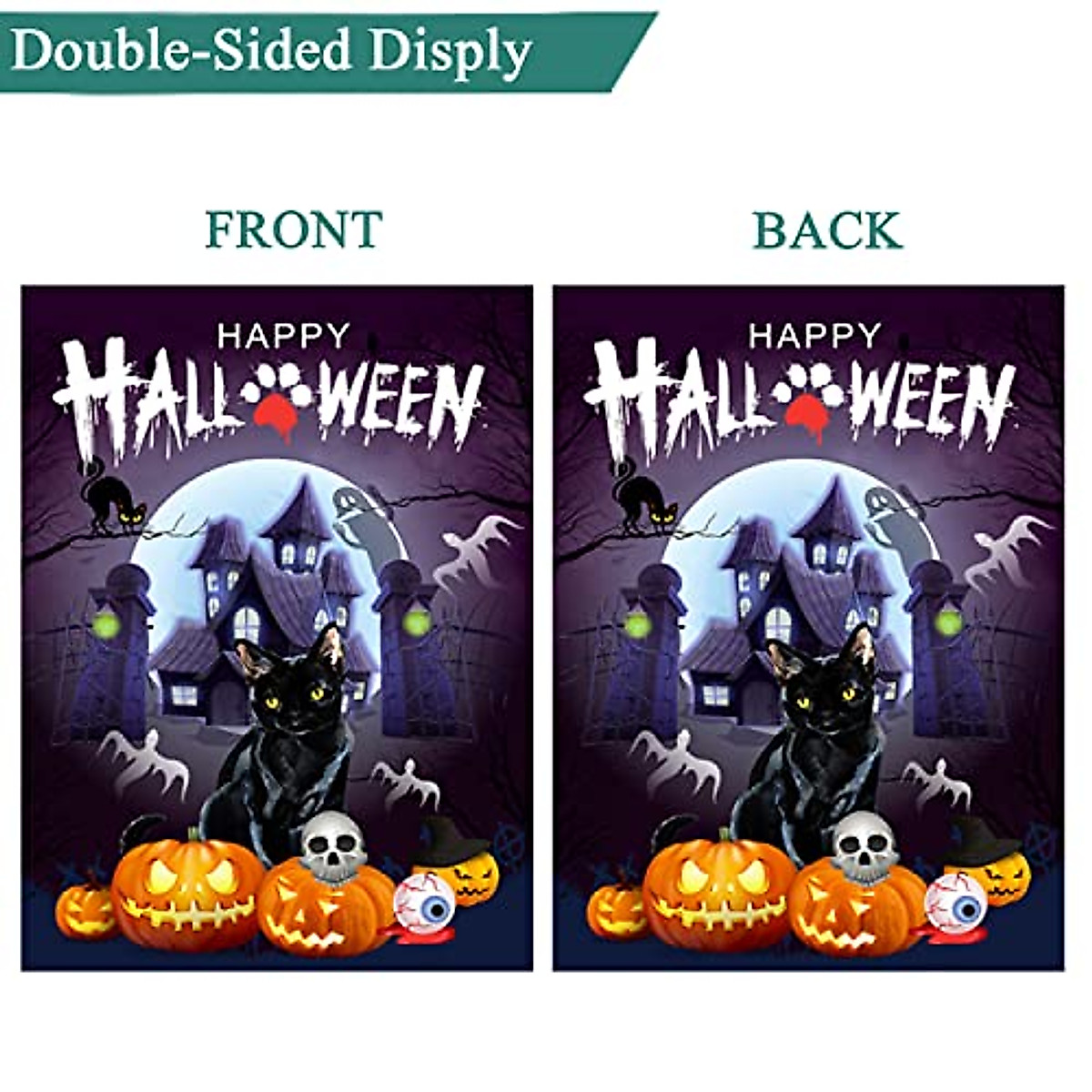 CDLong Welcome Cat Seasonal Garden Flags Set of 11 Double Sided 12 x 18 Inch Yard Flag,small garden flags for outside, Christmas Spring Seasonal Flag for Outdoor Holiday Decorations