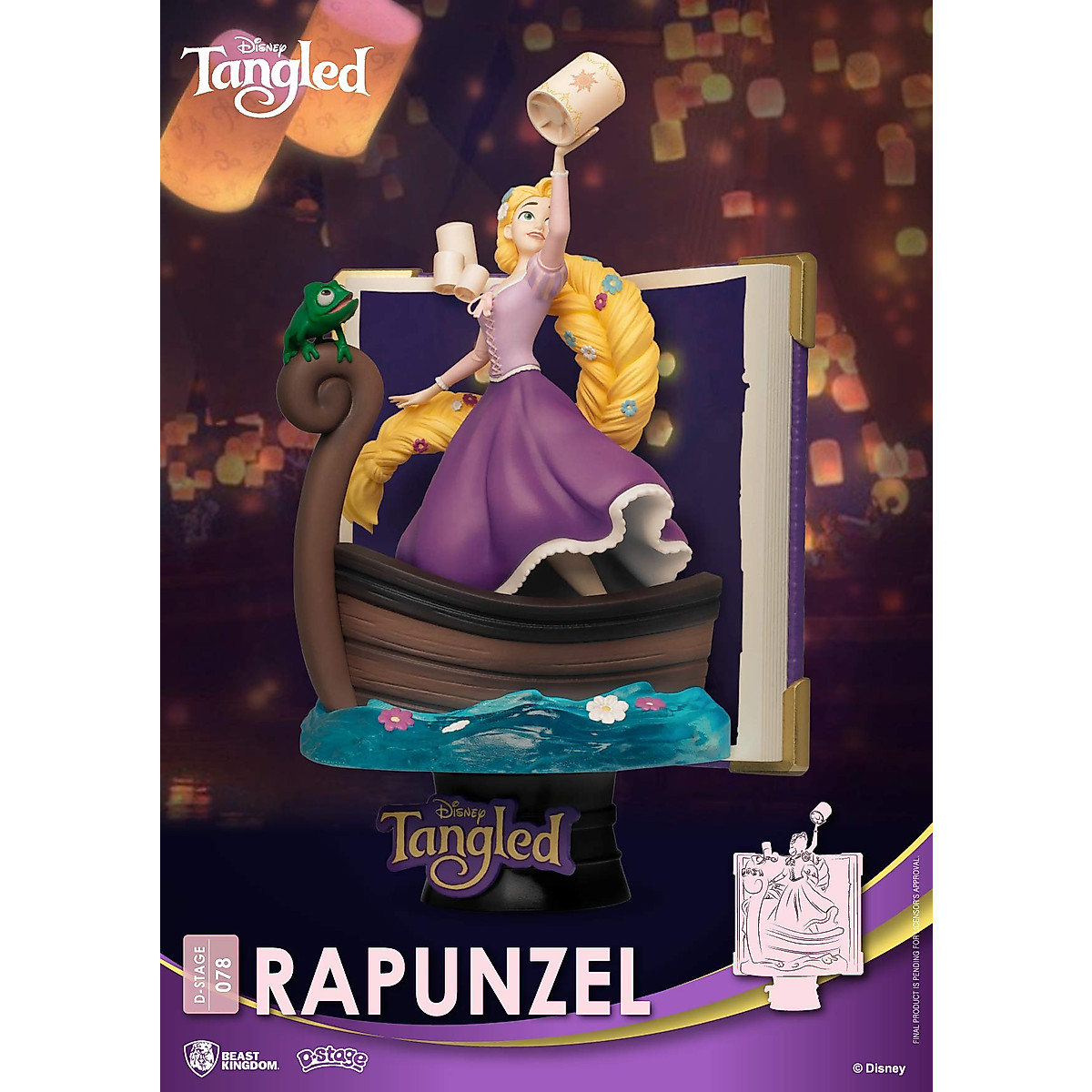 Beast Kingdom Disney Story Book Series: Rapunzel DS-078 D-Stage Statue, Multicolor, 6 inches