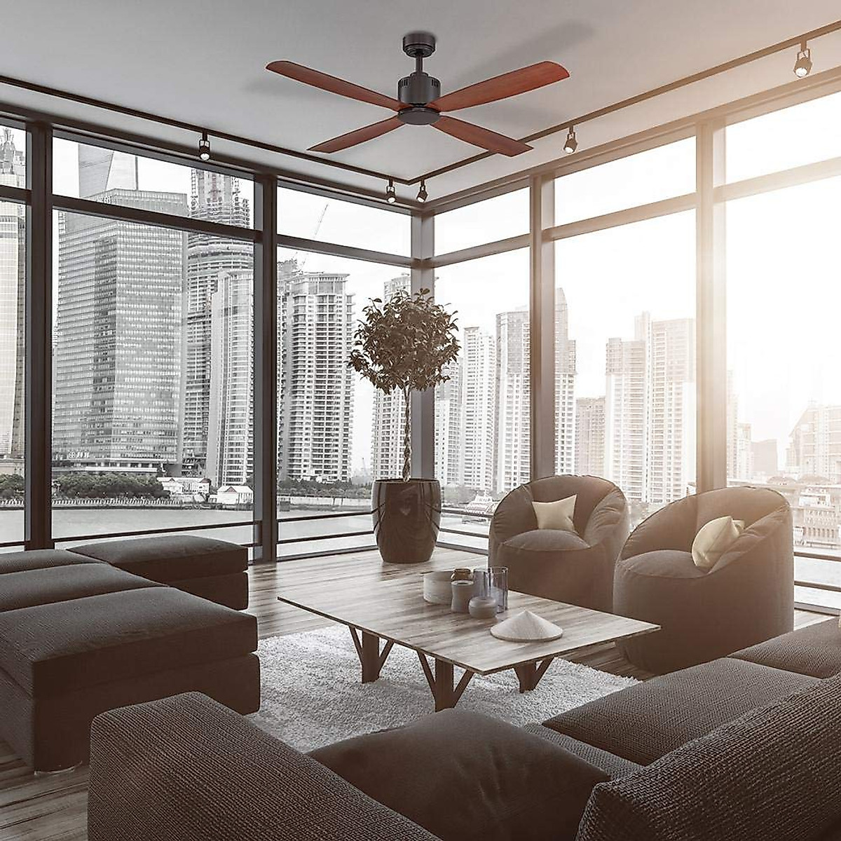 Kitteridge 52 in. Indoor Medium Wood Ceiling Fan