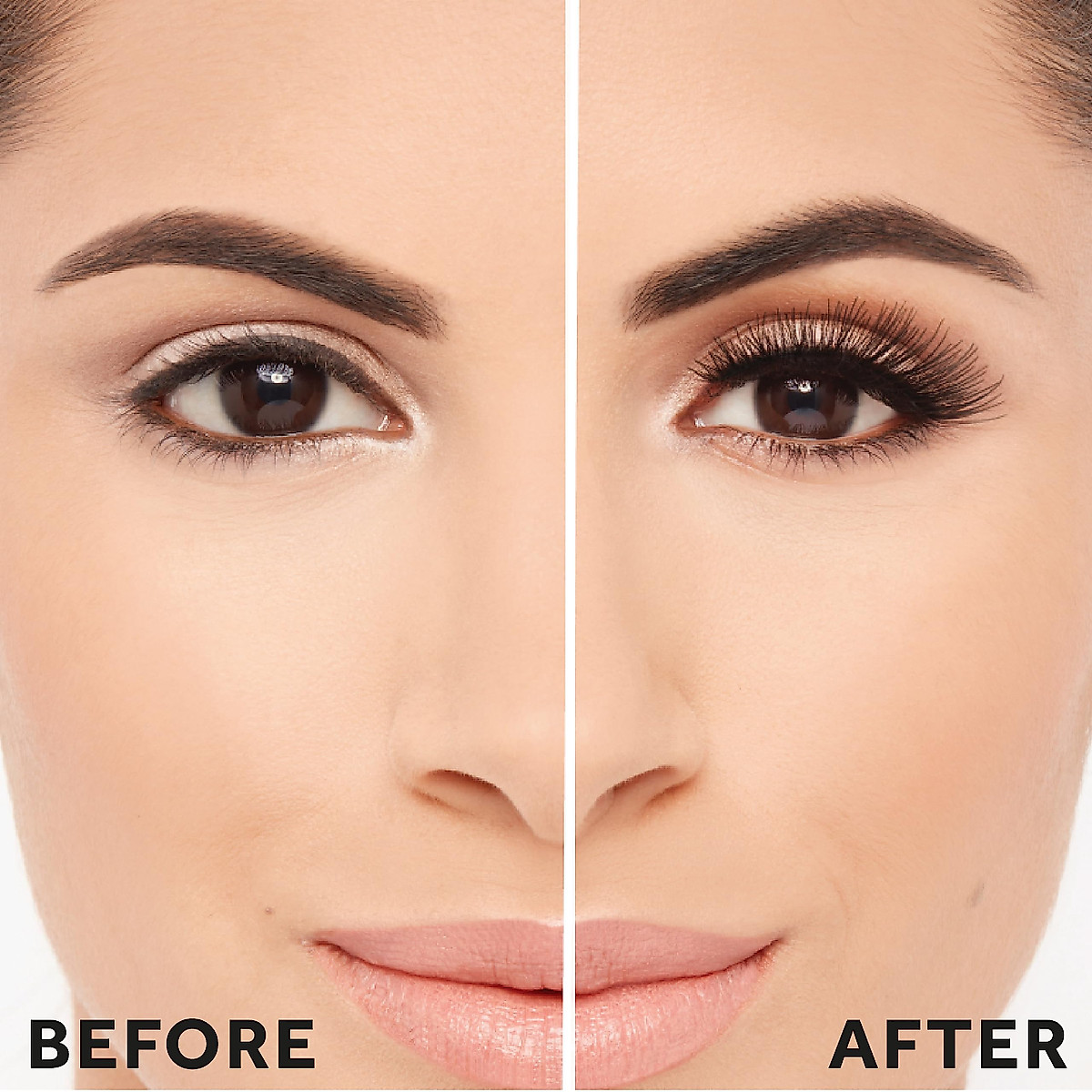 Eylure False Lashes, Luxe Cashmere No. 8 with Adhesive Included, 1 Pair,Black