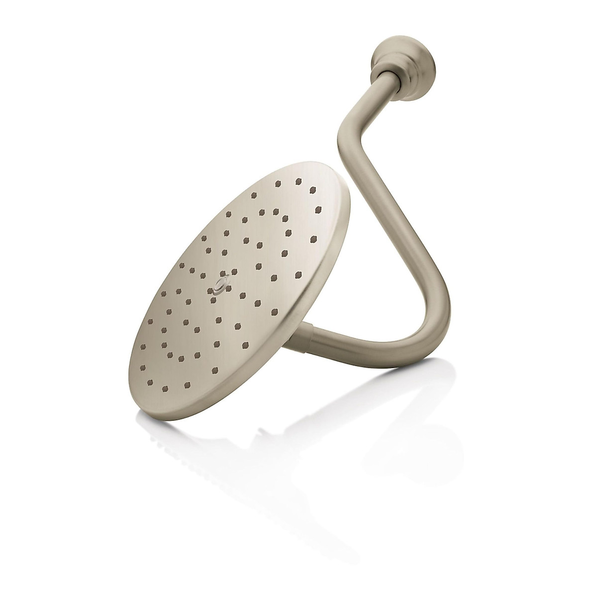 Moen Waterhill Brushed Nickel 10-Inch Wide Single Function Rain Showerhead with Immersion Rainshower Technology, S112BN