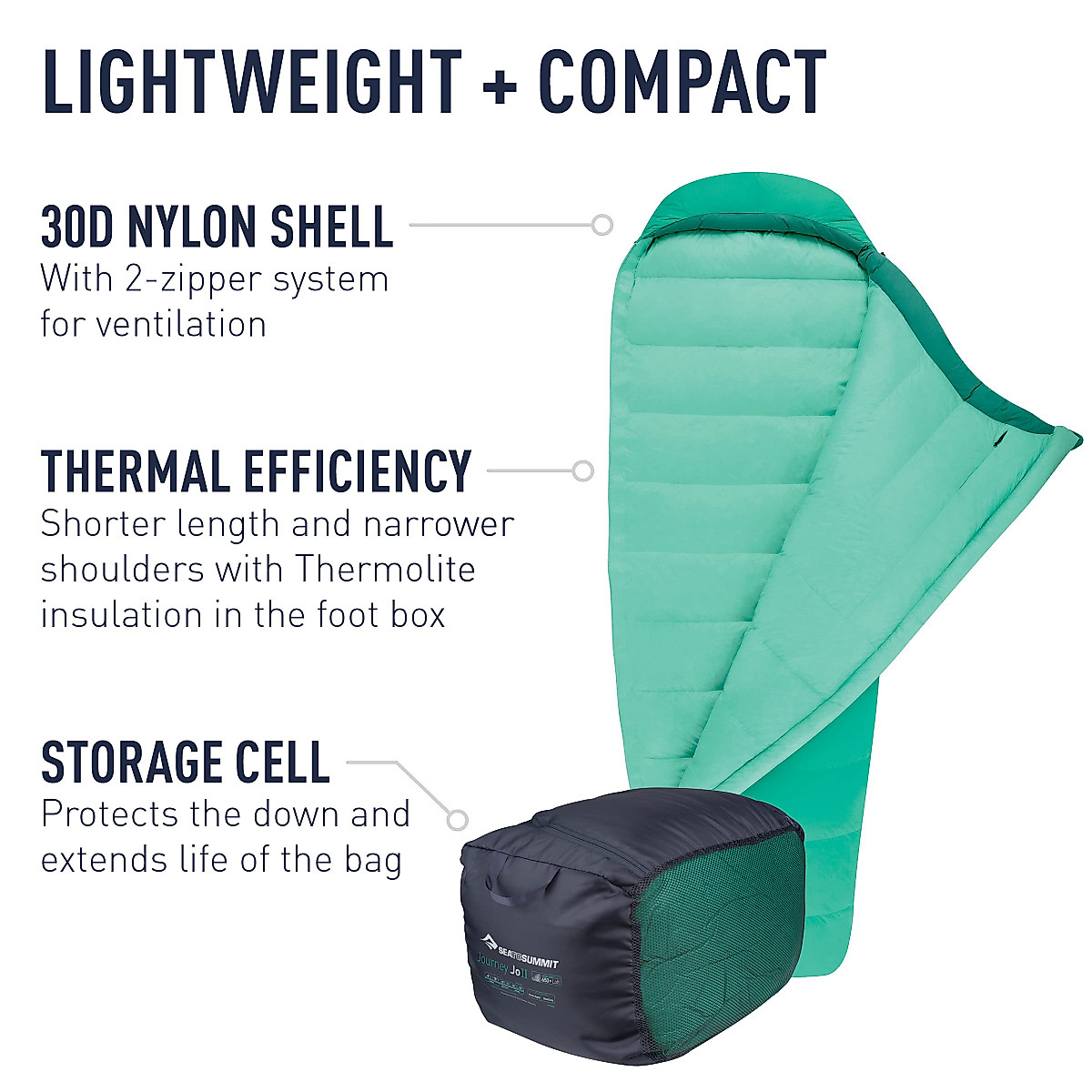 Sea to Summit Journey Women’s Down Sleeping Bag, 18-Degree, Regular