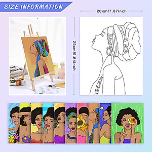 Pre Drawn for Painting for Adults - Ynedin10 Pack 8 * 10 Sip and Paint Canvas, Pre Drawn Canvas for Painting Adults Outdoor Parties Gifts, Sip and Paint kit for Adult's Date Night