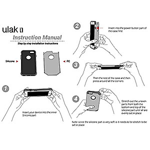 ULAK iPhone 6S Case, iPhone 6 Case, Slim Fit Dual Layer Soft Silicone & Hard Back Cover Bumper Protective Shock-Absorption & Anti-Scratch Case for Apple iPhone 6/6S 4.7 inch, Rose Gold