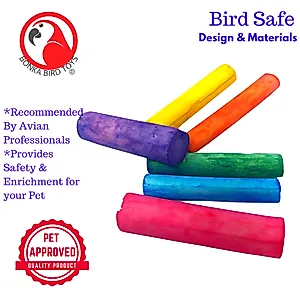 Bonka Bird Toys 2935 Pk24 Mini Colored Sola Sticks Foot Talon Craft Part Bird Toys Cockatiel Conure Amazon and Similar