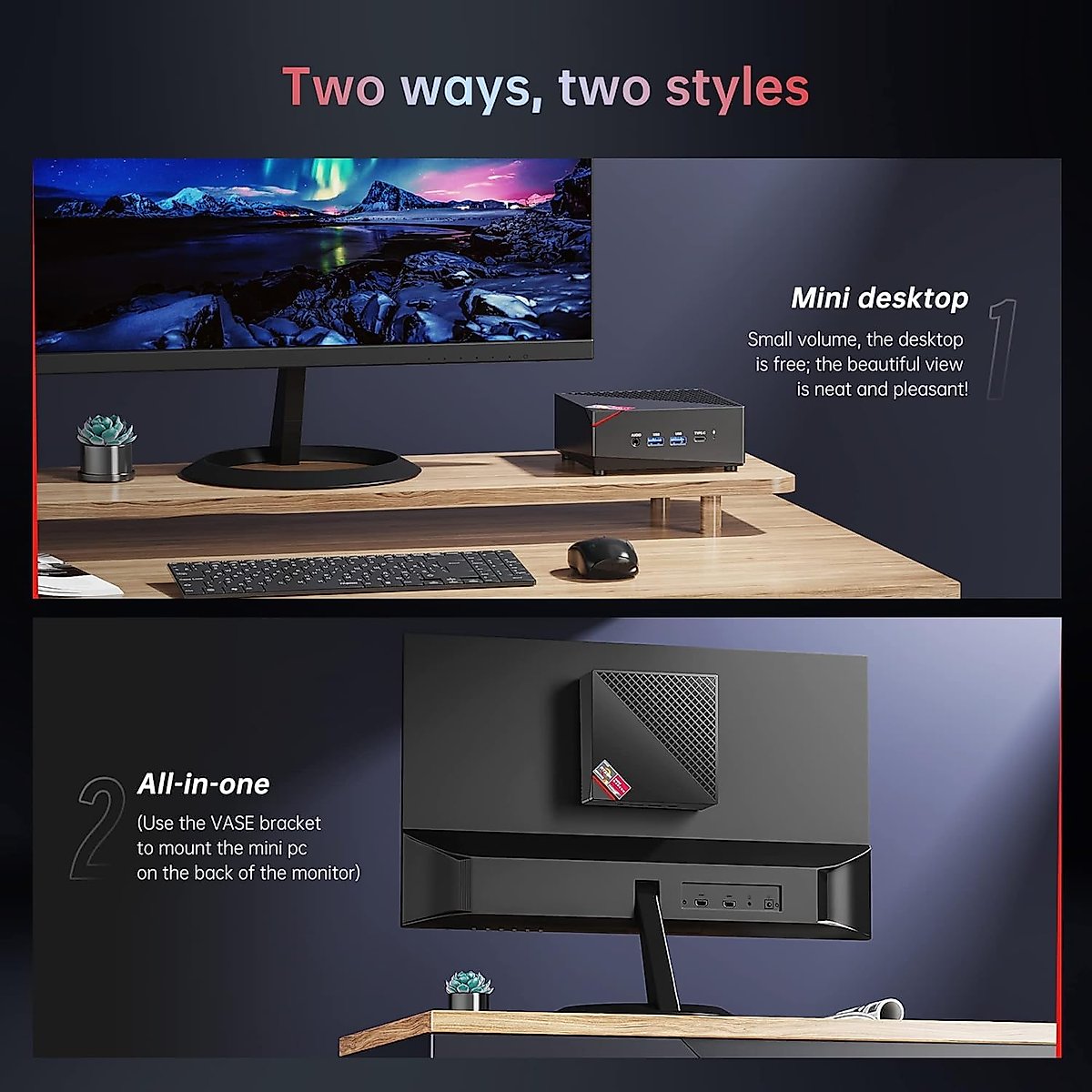 ACEMAGICIAN Dual LAN Mini PC,AMD Ryzen 7 5700U (8C/16T,up to 4.3Ghz) 16GB DDR4 512GB SSD, Mini Computers 4K@60Hz Triple Display Desktop Portable WiFi 6/Bluetooth 5.2