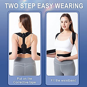 Bzdzmqm Intelligent Posture Corrector - Posture Trainer for Kids Men Women, with Chip Smart Sensor Vibration Reminder, Back Support Back Straightener Shoulder Strap Posture Trainer Gifts