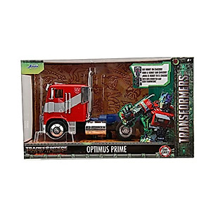 Transformers Rise of The Beast 1:24 Optimus Prime w/Robot On Chassis Die-Cast Car, Toys for Kids and Adults