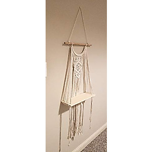 Shaelin Home, Macrame Shelf, Macrame Wall Hanging Shelf, Boho Decor, Floating Shelf, Boho Hanging Shelf, Beach House Wall Decor, Wall Shelves, Macrame Boho Decor, Hanging Plant Shelf
