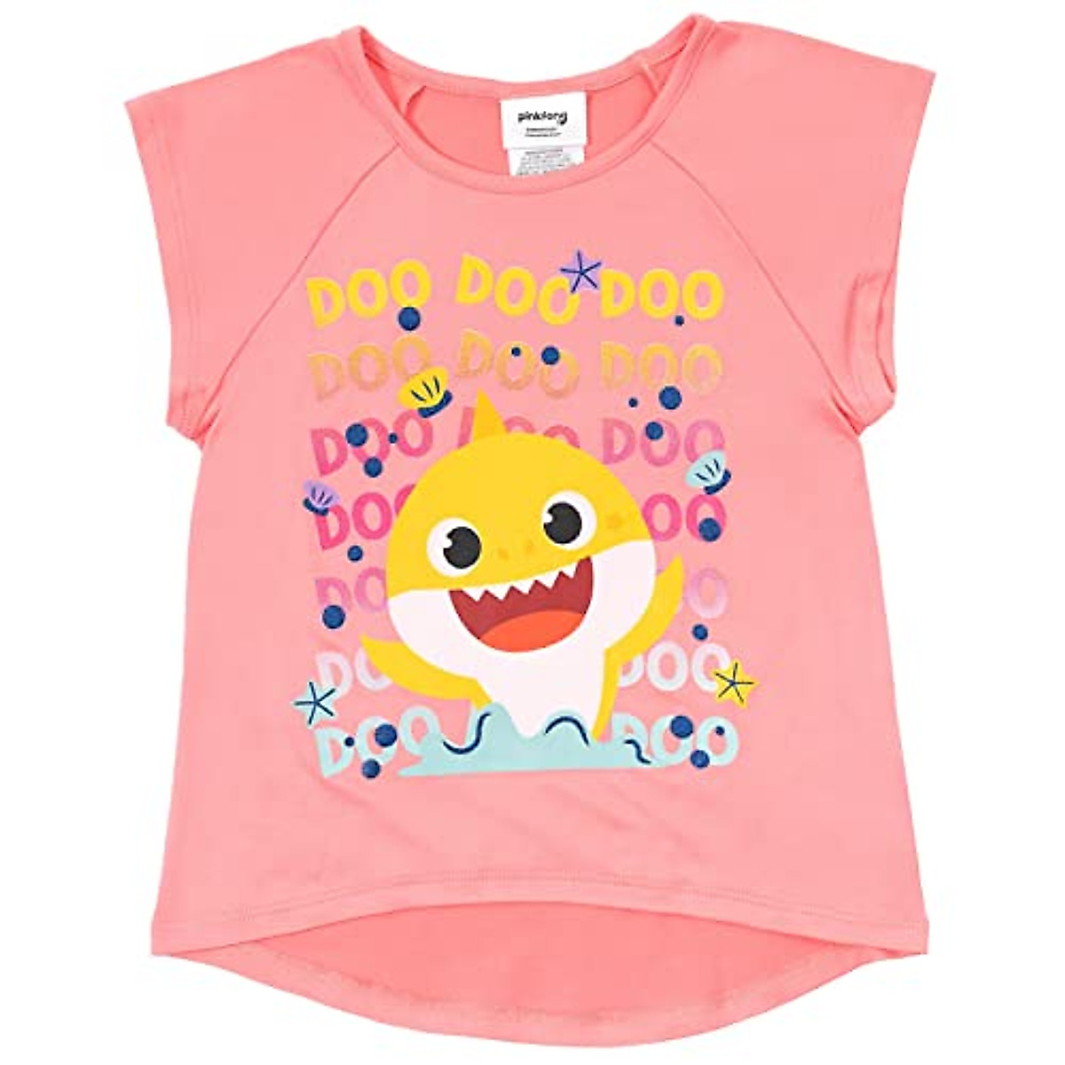 Pinkfong Baby Shark Toddler Girls Graphic T-Shirt Tank Top Leggings Dolphin Shorts 4 Piece Outfit Set 2T