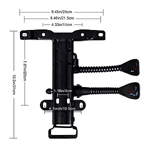 Skuehod Heavy Duty with Adjustment Backrest Tilt Replacement Office Chair Swivel Tilt Control Seat Mechanism Gas Type (155° Tilt Control Back Cushion)