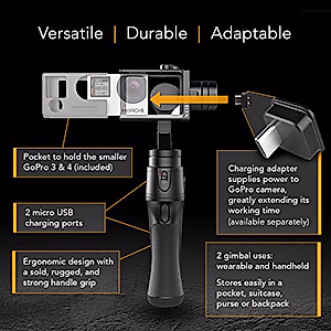 Freevision VILTA Best Performance, Stable, Versatile, Durable, Adaptable 3-Axis Gimbal, Black (VILTA-G)