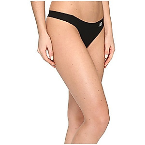 New Balance Women's Laser Thong Panties (3 Pack), Black, Medium