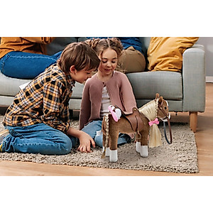 HollyHOME Horse Stuffed Animal Cute Pony Plush Pretend Play Horse Toys for Girls and Horse Lovers 11 inches Brown