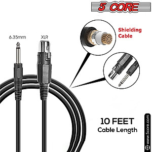 5 CORE Karaoke Microphone Dynamic Vocal Handheld Mic Cardioid Unidirectional Microfono w On and Off Switch Includes XLR Audio Cable for Singing Public Speaking & Parties PM 625
