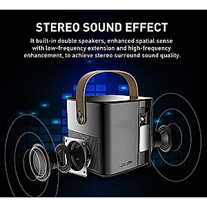 Thick Support 4K 3D Home Theater Projector 1080p Video Game Proyector Beamer with 12000 mAh Battery