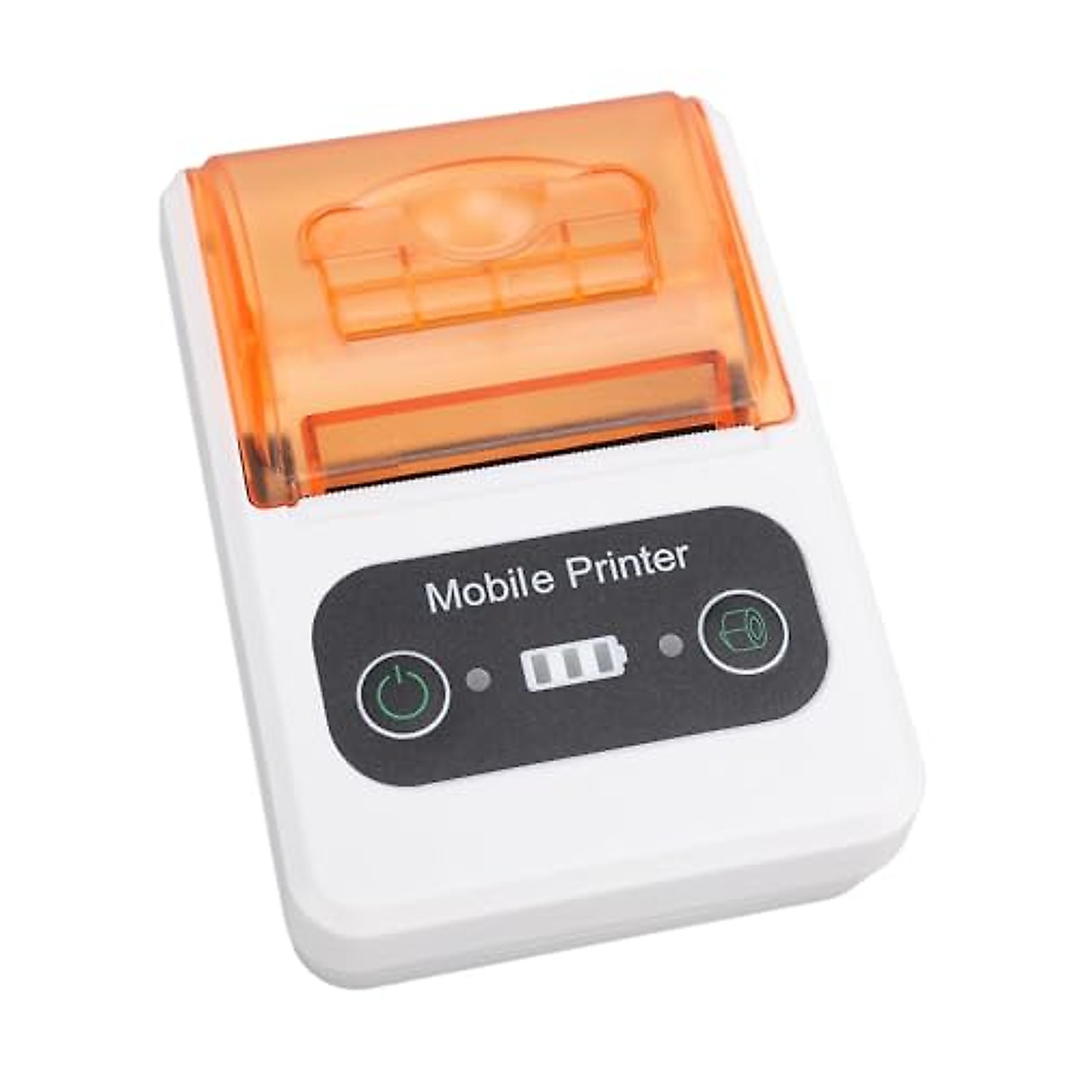 Bluetooths Thermal Receipt Printer, 58mm Handheld POS Inkless Receipt Printer, Portable Small Thermal Printer for Small Business Office Retail Store Restaurant (Orange White)