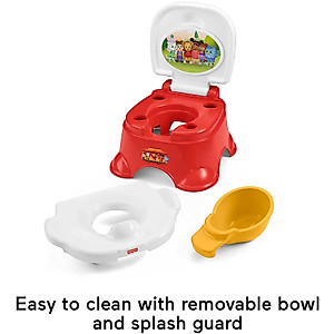 Fisher-Price Baby Daniel Tiger's Neighborhood Potty – Daniel Tiger and Friends Themed Convertible Toddler Training Toilet with Potty Ring and stepstool
