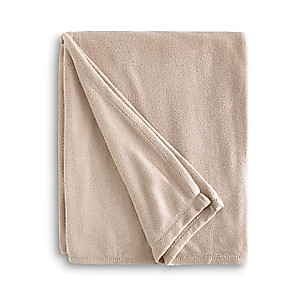 Martex Fleece Blanket Queen Size - Fleece Bed Blanket - All Season Warm Lightweight Super Soft Anti Static Throw Blanket - Beige Blanket - Hotel Quality- Blanket For Couch (90x90 Inches, Beige)