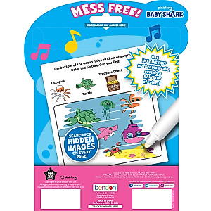 Bendon Imagine Ink Magic Ink Pictures and Game Book with Mess Free Marker (Baby Sharks)