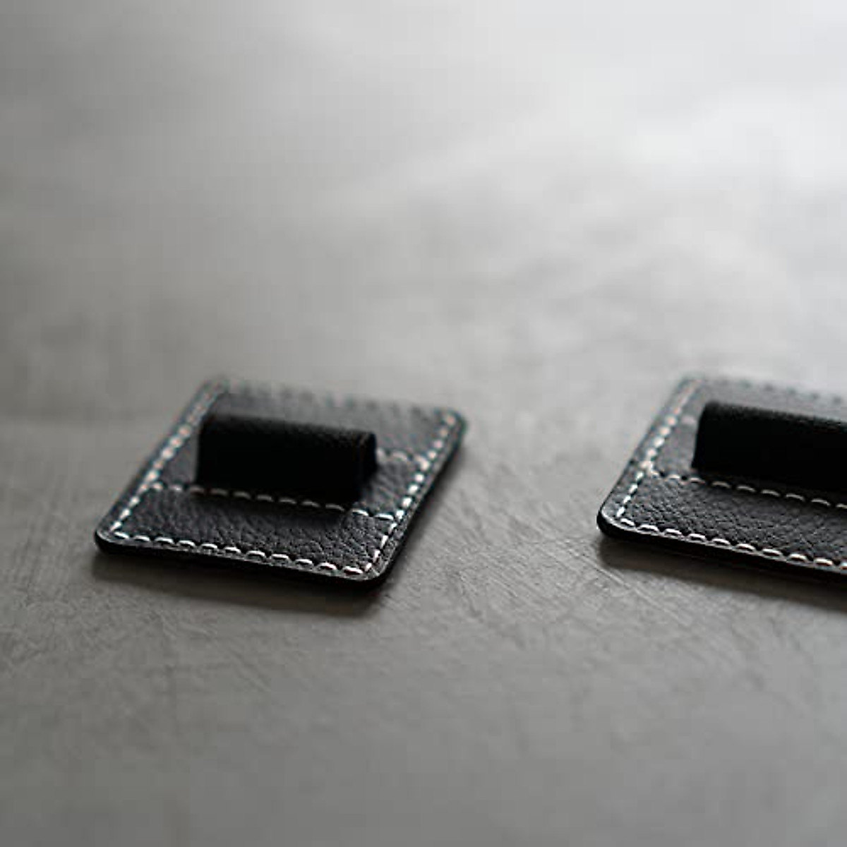 TineeOwl Pen Holder for Apple Pencil (Improved), Adhesive Loop for Books, Surface Laptop, Journal & More - 3M Self-Adhesive Vegan Leather Elastic Pencil Loop (3 PACK) - Black