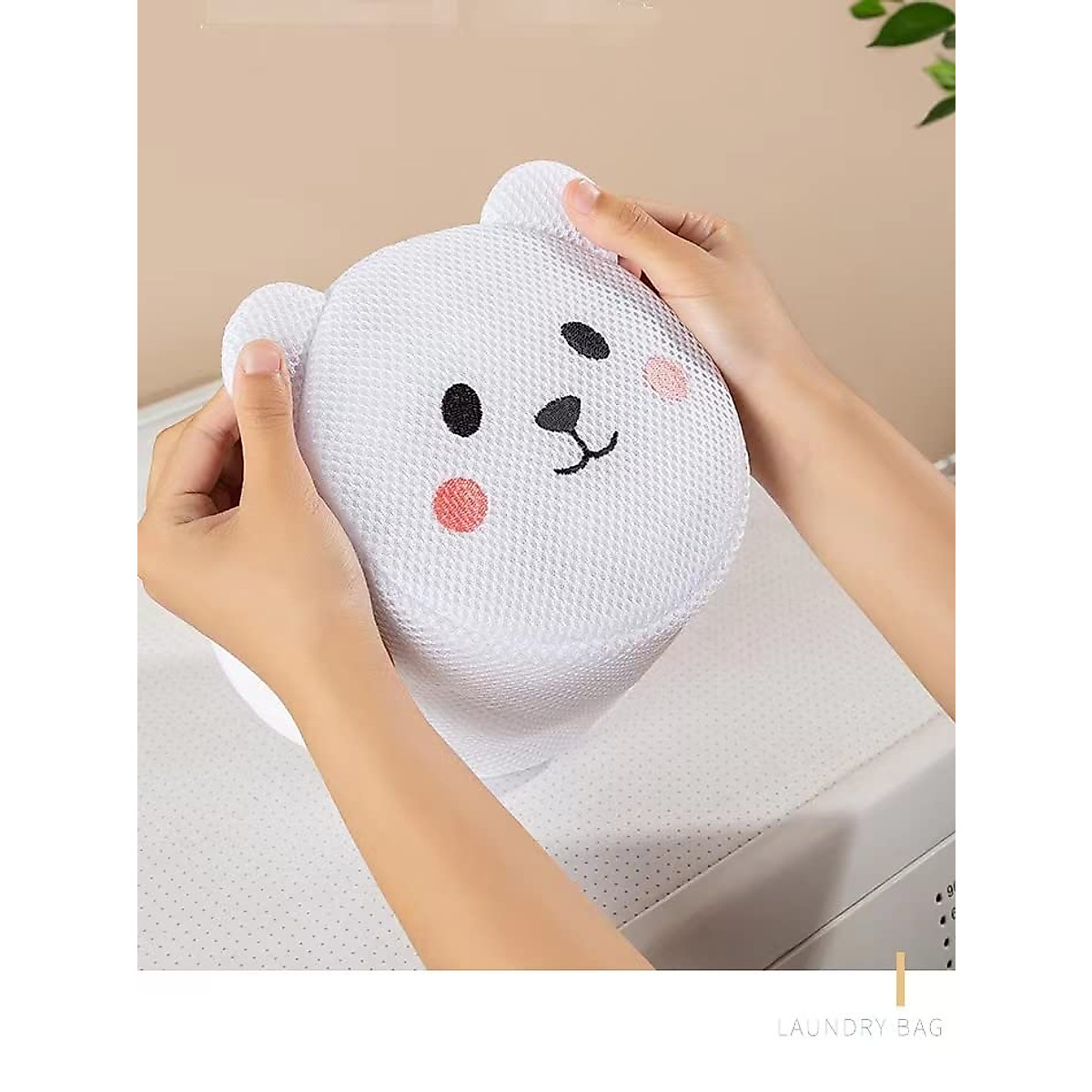 LEACIEN Bra Washing Bags for Laundry,Bras Laundry Bag for Washing Machine Delicate Wash Bag for Underwear,Lingerie,Socks,Undershirt (Bear Set)