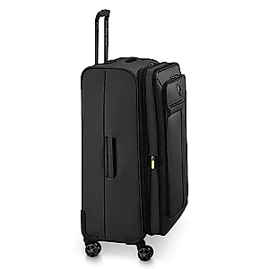 DELSEY Paris Sky Lite Softside Expandable Luggage with Spinner Wheels, Black, Checked-Large 28 Inch