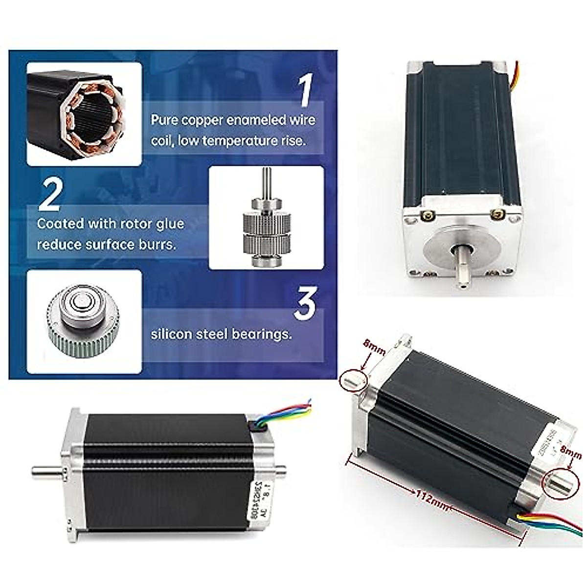 CNCTOPBAOS 4 Axis CNC Kit,Nema23 Stepper Motor CNC Controller Kit,USB Controller Card,with FMD2740C Driver,36V Power Supply,425oz-in 3A Stepper Motor 112mm Dual Shaft,USB CNC Breakut Board