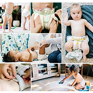 Kanga Care 6 Pack of Reusable Prefold Cloth Diaper Inserts, Unbleached Viscose of Rayon From Bamboo and Organic Cotton, Best Washable Diapers for Babies, Size 4 (Toddler)