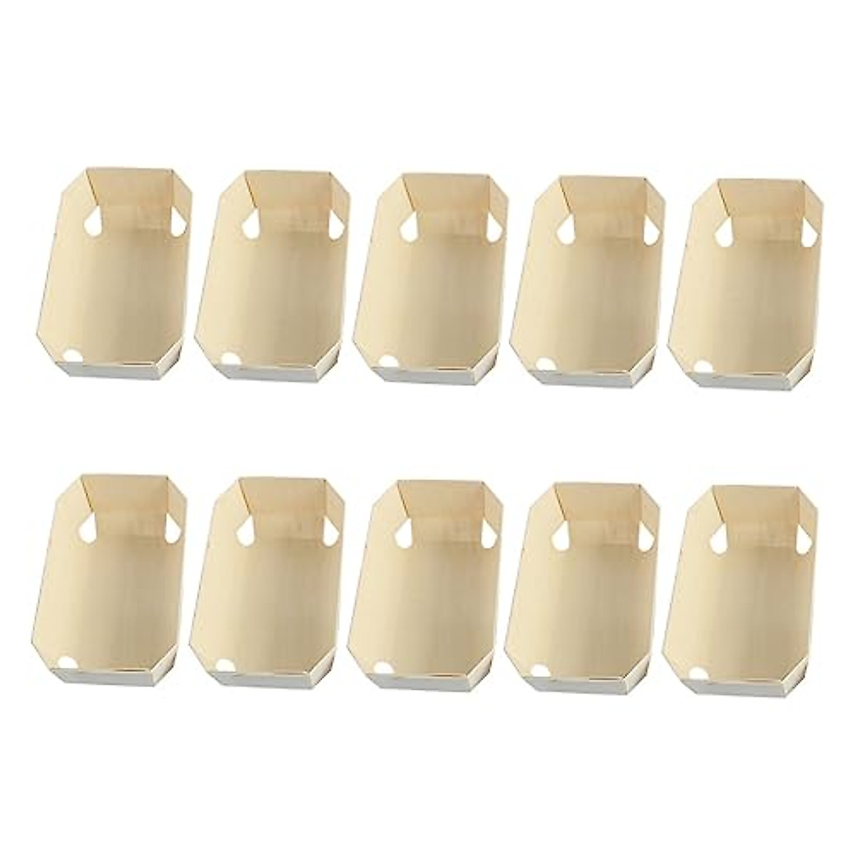 Cabilock 10pcs Wooden Toast Box Cake Mold Toaster Oven Pan Disposable Baking Pan Rectangular Bread Pan Food Storage Box Loaf Tin Cake Baking Pan Non-stick Toast Plates Cake Baking Tray Tray