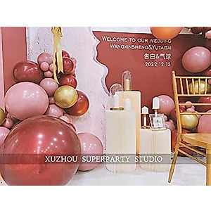 Foldable Paper Columns Display Pedestals Stands for Wedding Engagement Birthday Party Decoration (Cream White, L+XL+XXL (D12"))