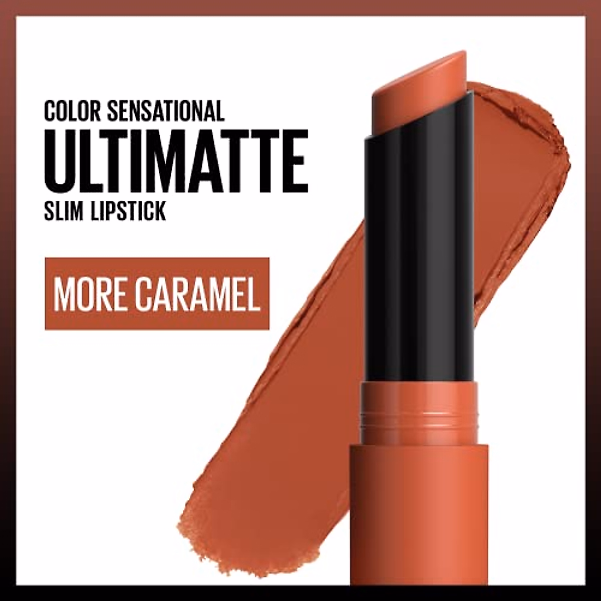 Maybelline Color Sensational Ultimatte Matte Lipstick, Non-Drying, Intense Color Pigment, More Caramel, Caramel Nude, 1 Count