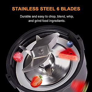 JUSANTE Professional Blender with 1200 Watts and 64 oz Glass Jar Kitchen Countertop Blender for Shakes and Smoothies with High Speed Total Crushing Smoothie Blender Black for Smoothies Frozen Drinks