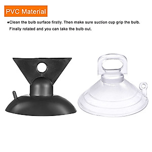 MECCANIXITY Bulb Changers, Suction Cup Light Lamp Replacing Tools for GU10 MR16 Bulbs, Black Clear 2 Colors, Pack of 10