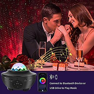 Galaxy Projector Star Night Light Projector,with Smart APP/Remote Control,Voice Control/Timer,Bluetooth Music Speaker,Starry Light Projector for Baby Kids Adults Bedroom Decoration/Home Theater/Party