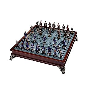 THPT Chess Chinese Creative Three-Dimensional Figure Solid Wood Ornaments Enamel Color Chess Board Parent-Child Set Gift Board Games (Color : White,Transparent,Brown)