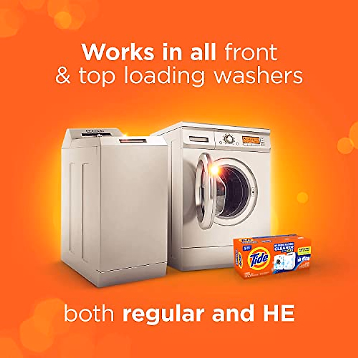 Washing Machine Cleaner by Tide for Front and Top Loader Washer Machines,(2.6oz each) (Pack of 5) (Packaging May Vary)