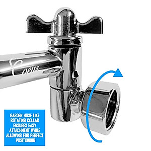 Coeur Designs 16-Inch Extra Long Shower Extension Arm. Solid Brass. Height/Angle Adjustable With a Unique Locking Gear for a Perfect Position Every time. Holds All Showerhead Sizes!!