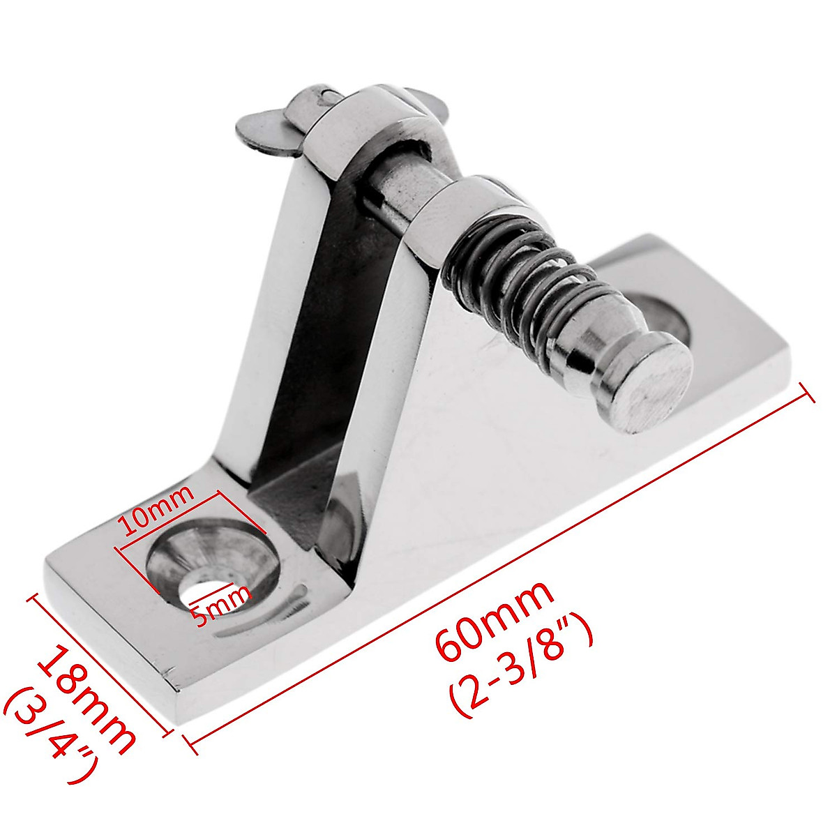 NRC&XRC2 PCS Marine Boat Deck Hinge Mount Bimini Top Fitting Hardware 316 Stainless Steel