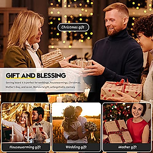 12 Pcs Thicken Bamboo Cutting Board Bulk Personalized Wood Chopping Board Customized Laser Engraving Blanks Serving Board for Wedding Mother's Day Housewarming Gift (Paddle)