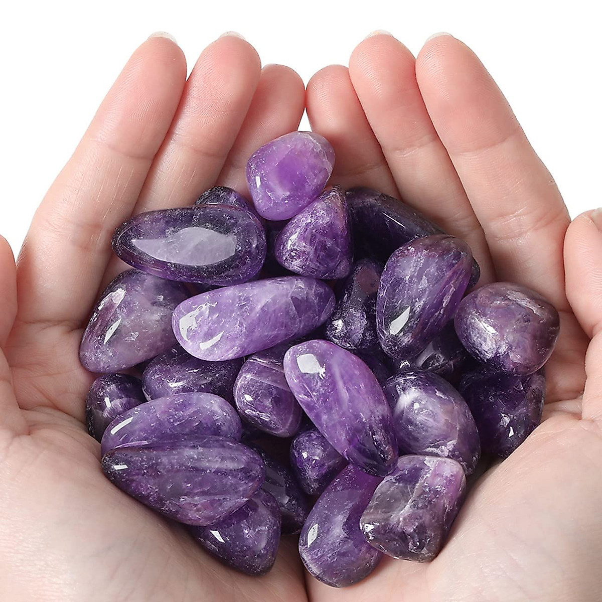 MAIBAOTA Amethyst Crystal Rock Natural Healing Crystals Bulk Polished Tumbled Crystals Stones Rocks Energy Balance Crystal Gemstones Vase Filler Decorative Stones Reiki Witch Quartz Crstal